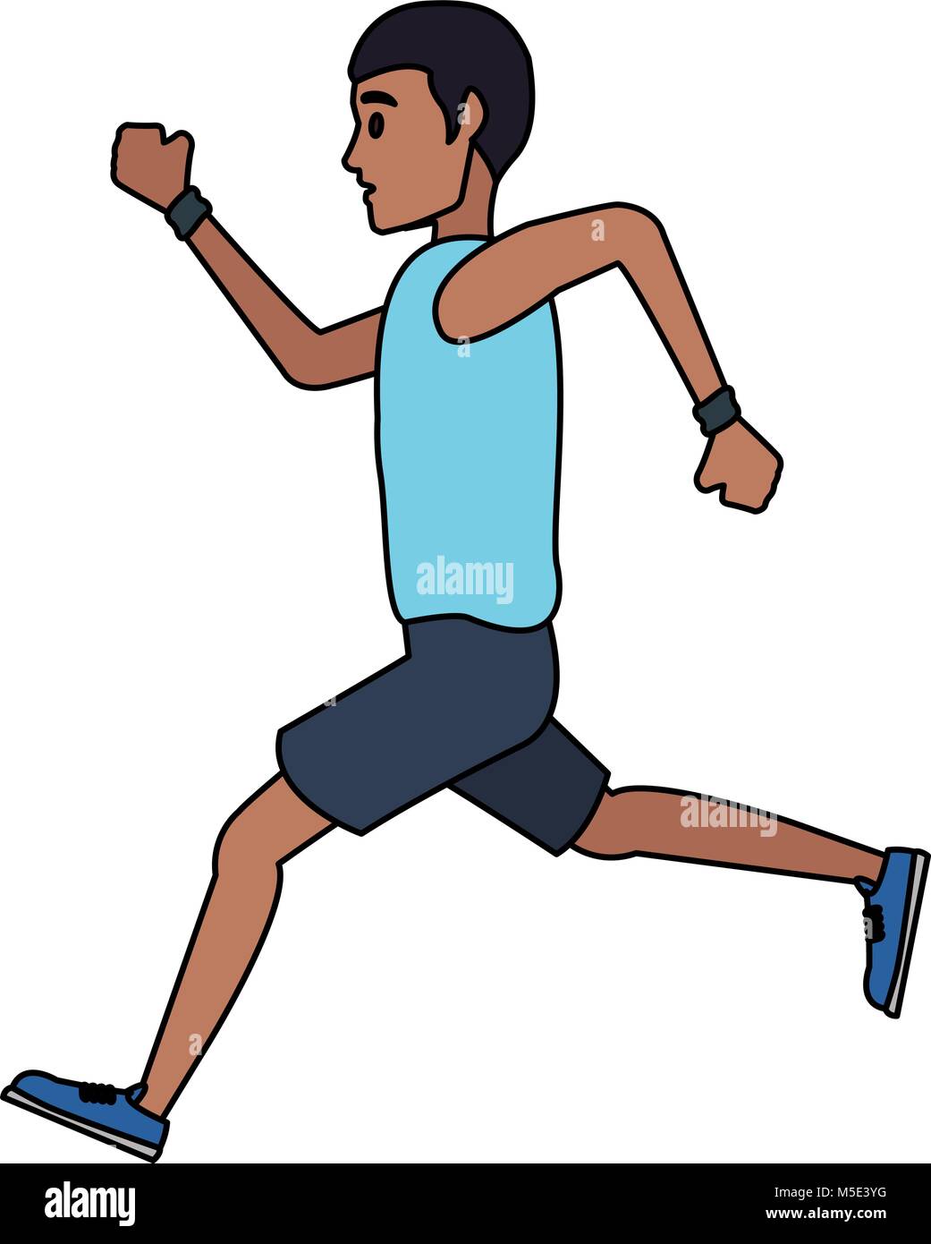 Fitness man running cartoon Stock Vector Image & Art - Alamy