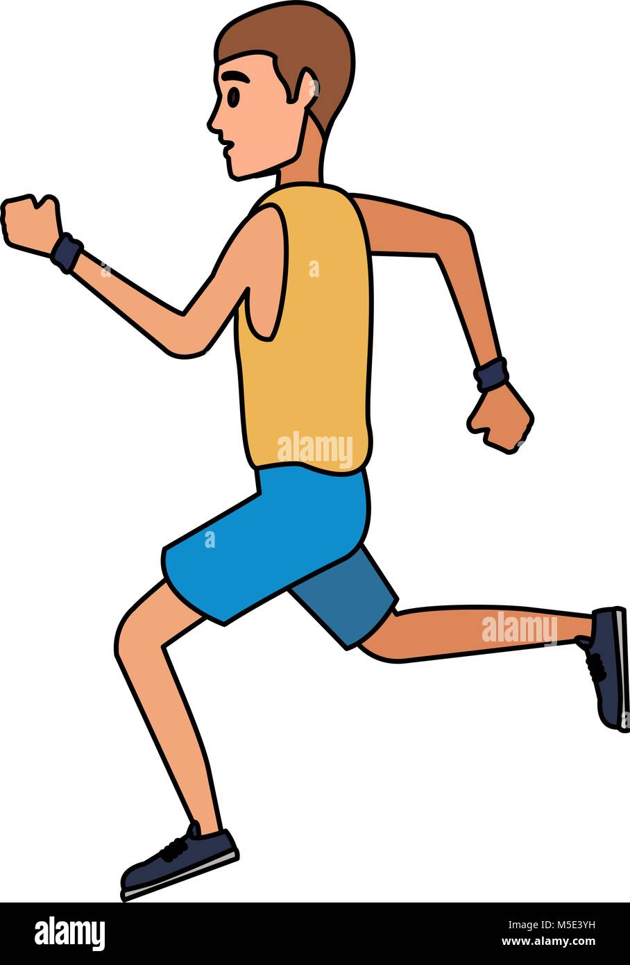 Fitness man running cartoon Stock Vector Image & Art - Alamy