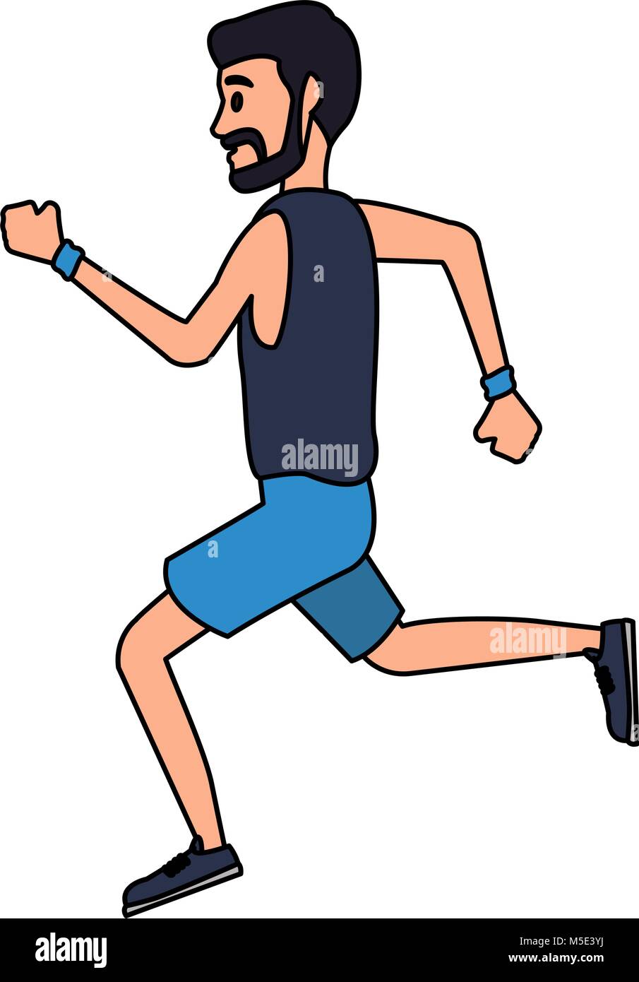 Fitness man running cartoon Stock Vector Image & Art - Alamy