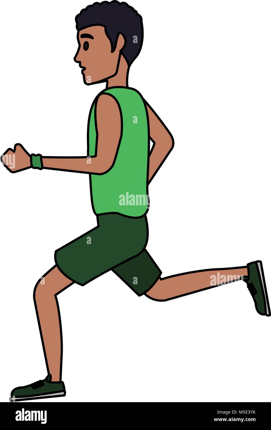 Fitness man running cartoon Stock Vector Image & Art - Alamy