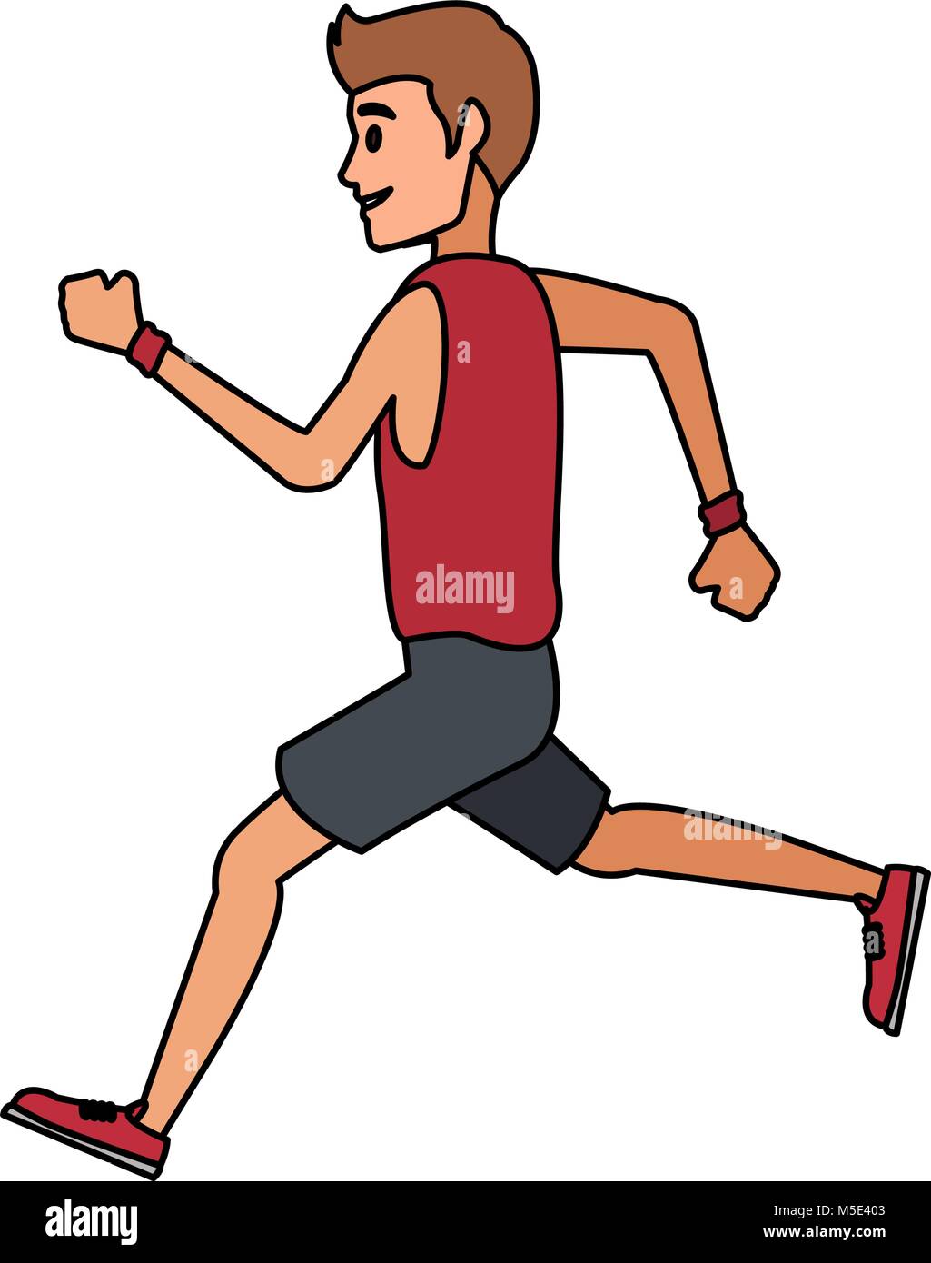 Fitness man running cartoon Stock Vector Image & Art - Alamy