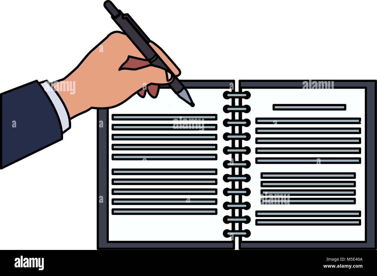 Hand writing on notebook Stock Vector Image & Art - Alamy