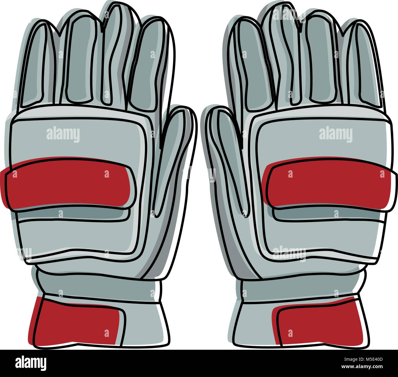 Cricket white gloves Stock Vector Images - Alamy