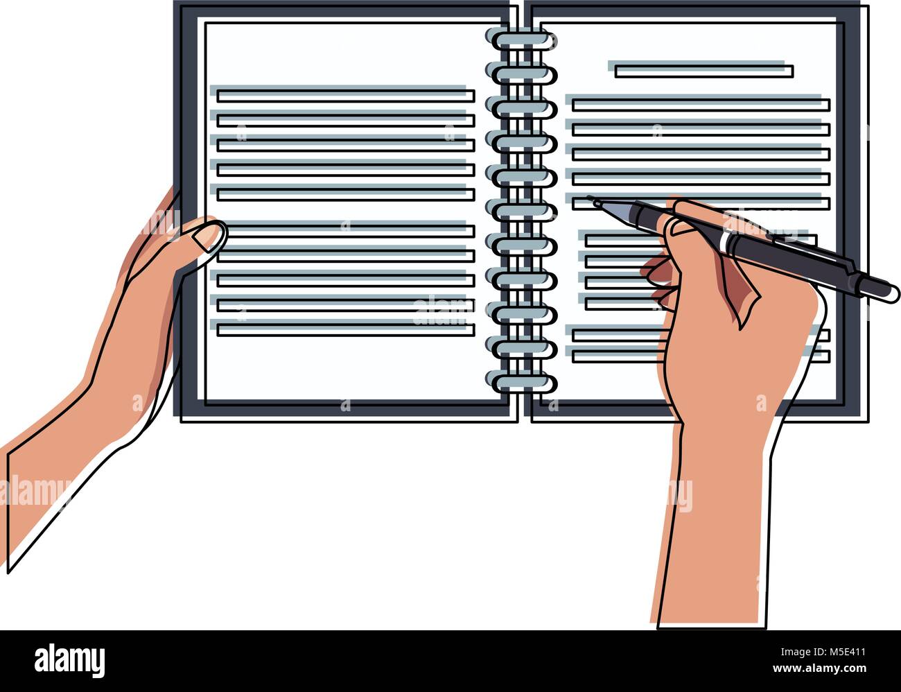 Pen handwriting on notepad Stock Vector Images - Alamy