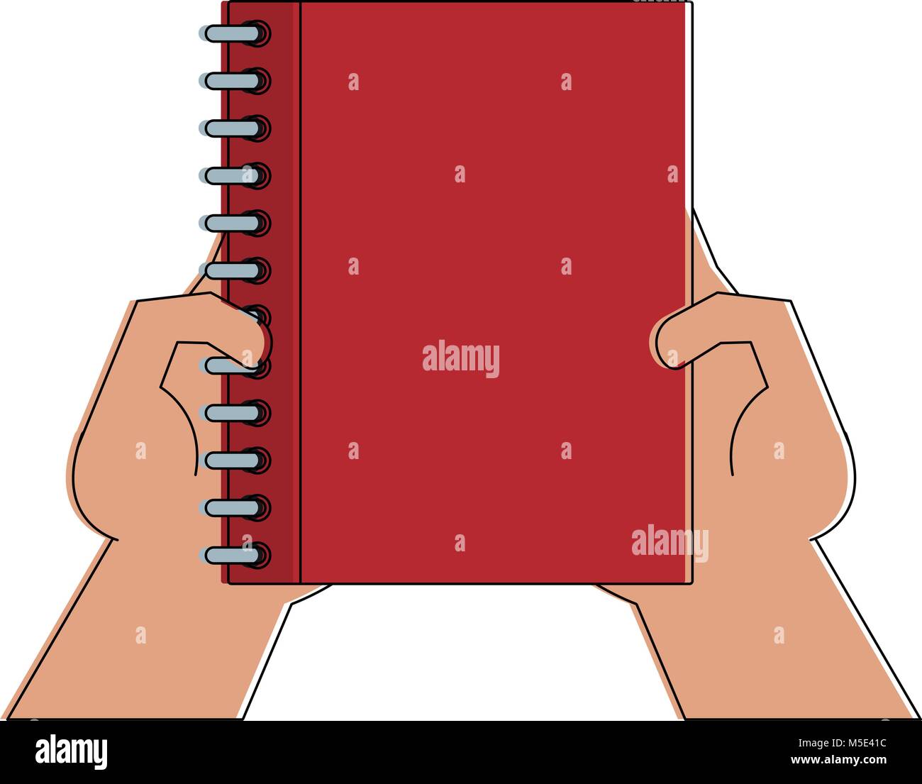 Hands with notebook Stock Vector Image & Art - Alamy