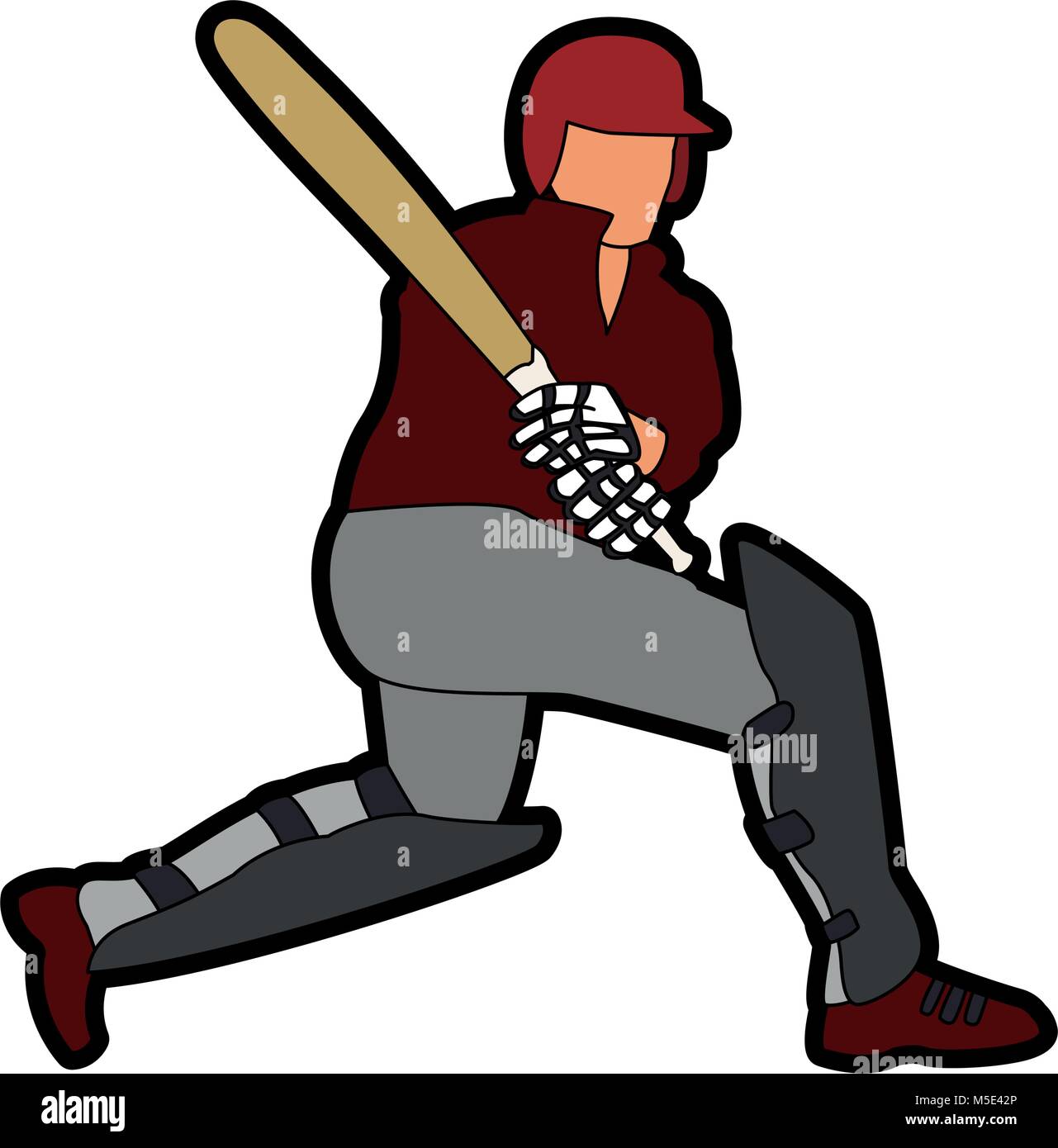 Cricket player with racket Stock Vector Image & Art - Alamy