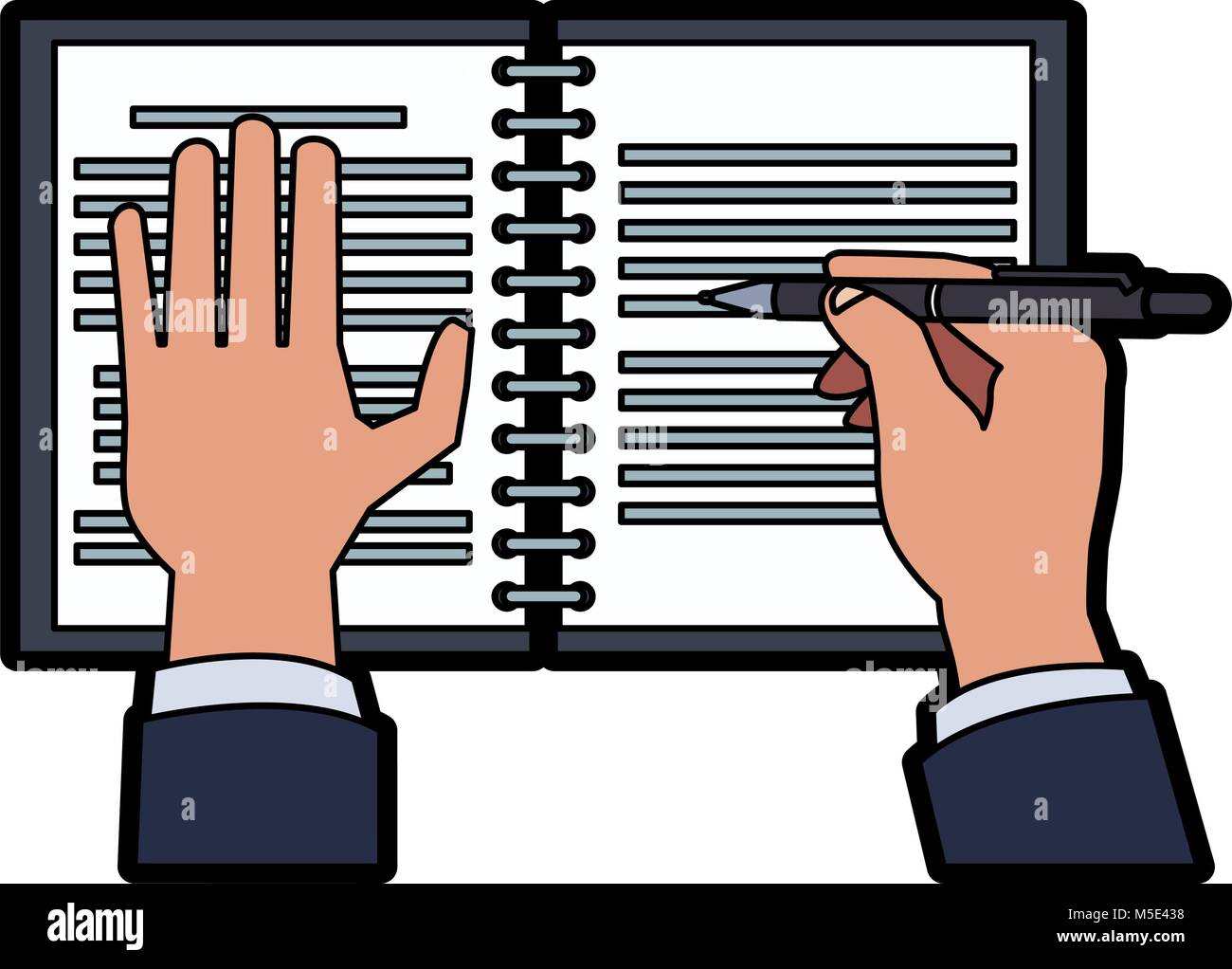 Hand writing notepad view Stock Vector Images - Alamy