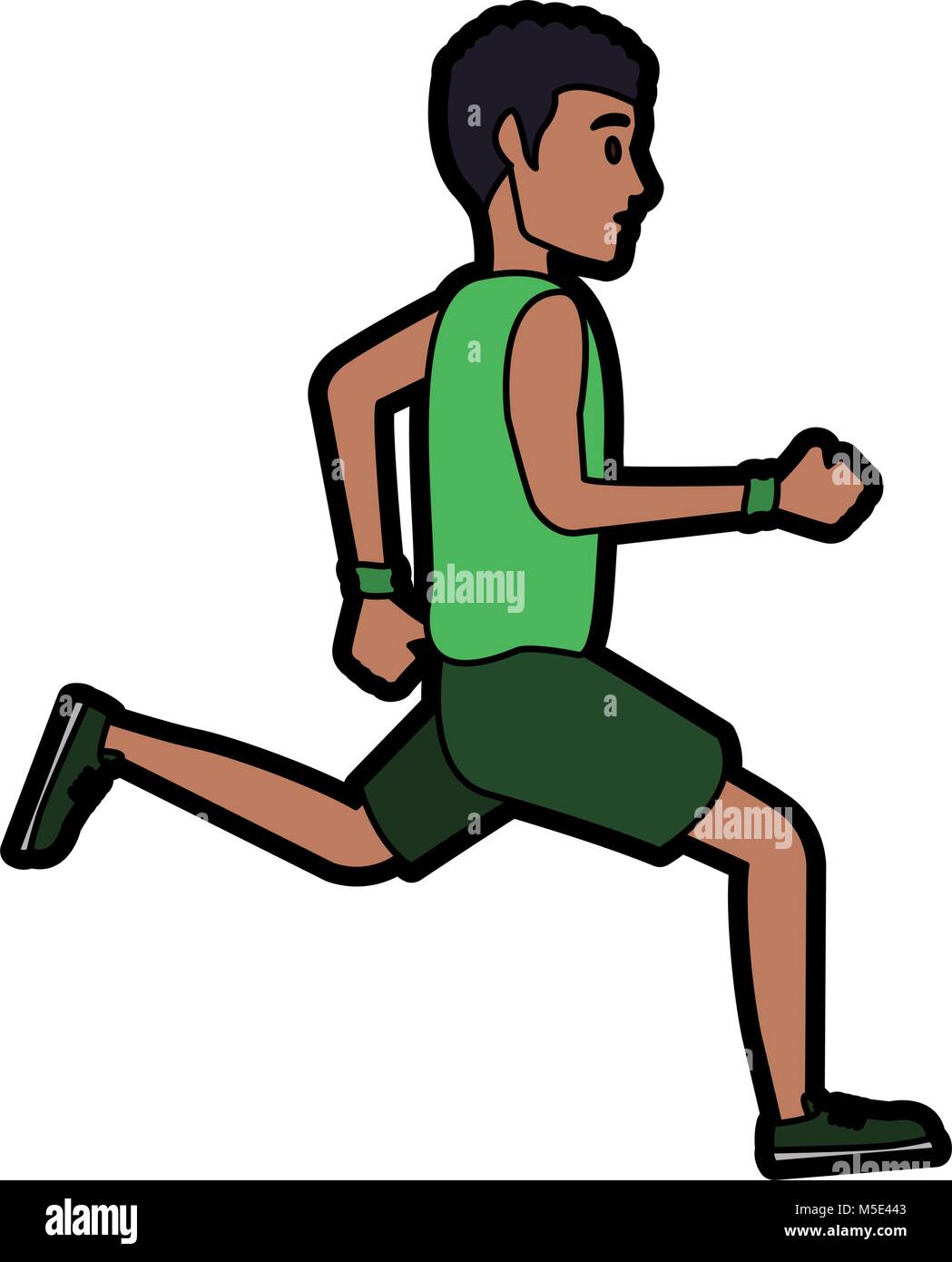Fitness man running cartoon Stock Vector Image & Art - Alamy