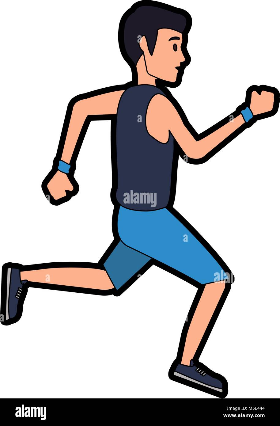 Fitness man running cartoon Stock Vector Image & Art - Alamy