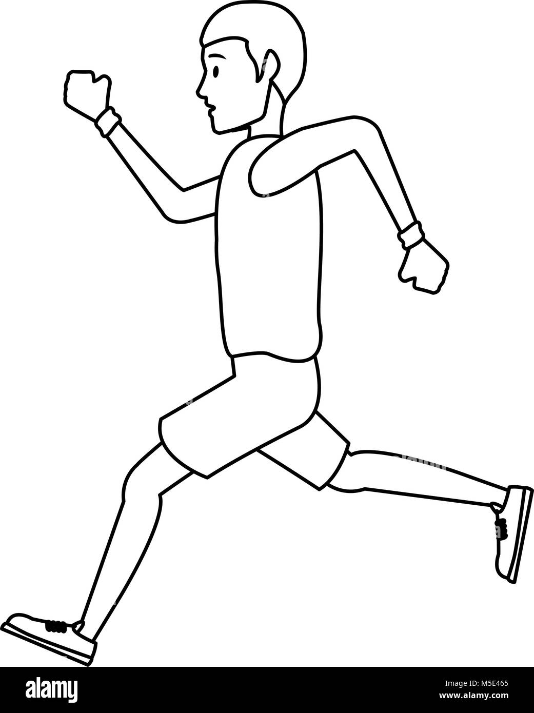 Fitness man running cartoon Stock Vector Image & Art - Alamy