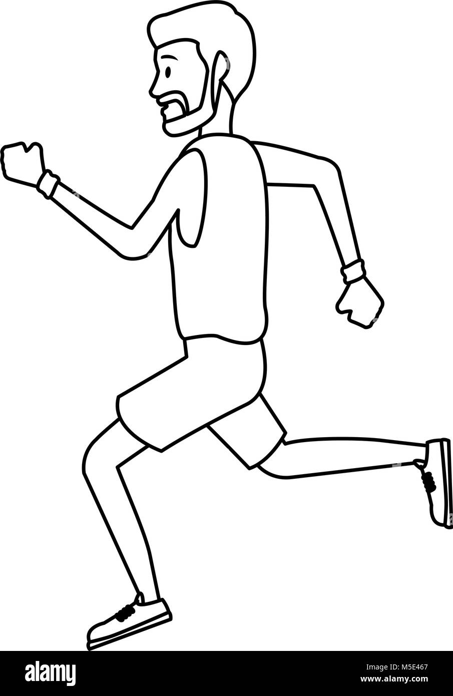 Fitness man running cartoon Stock Vector Image & Art - Alamy