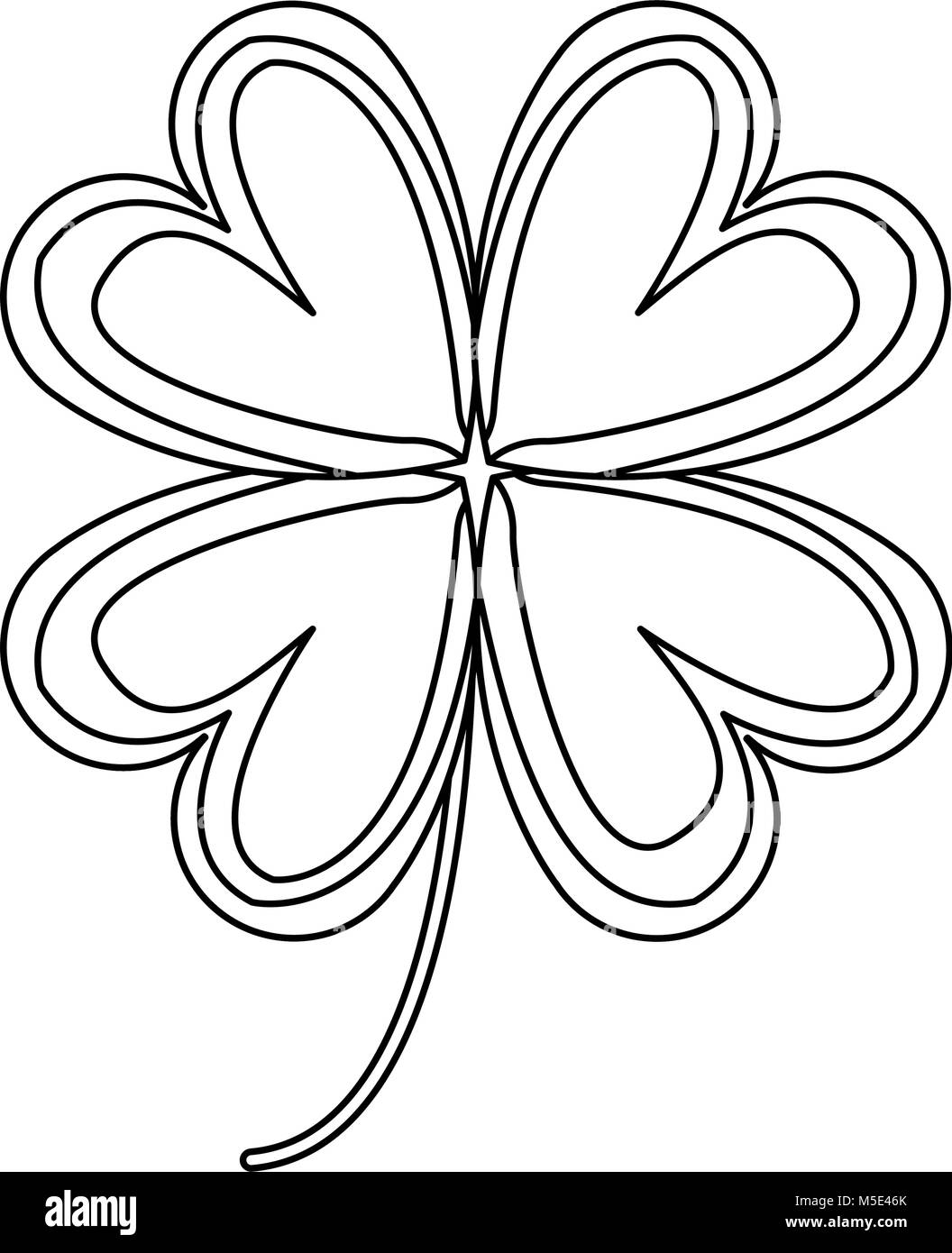 Shamrock symbol icon Black and White Stock Photos & Images - Alamy