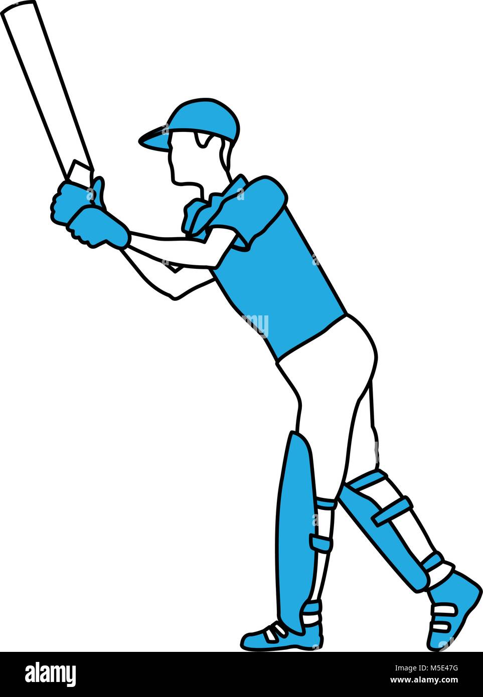 Cricket player with racket Stock Vector Image & Art - Alamy