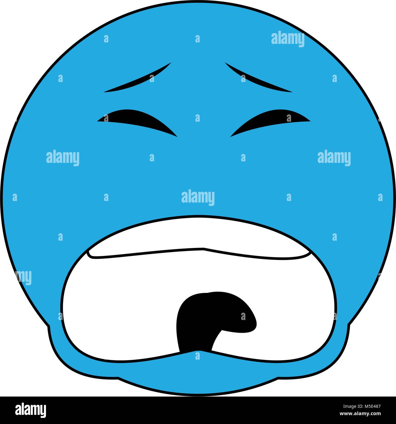 Emoji sad cartoon Stock Vector Image & Art - Alamy