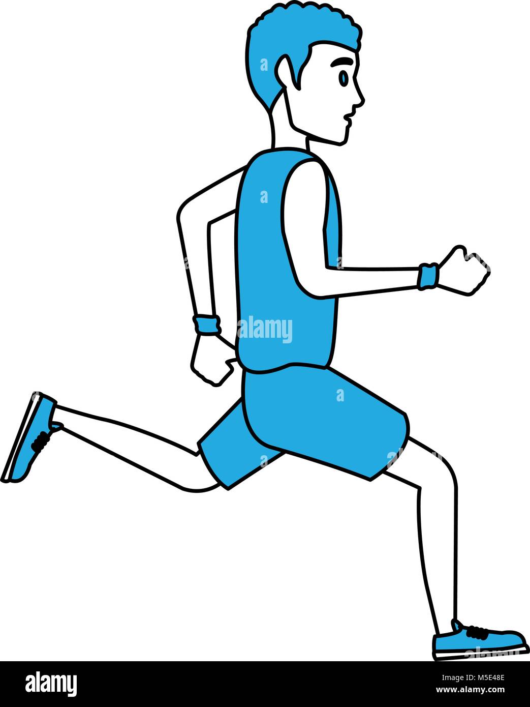 Fitness man running cartoon Stock Vector Image & Art - Alamy
