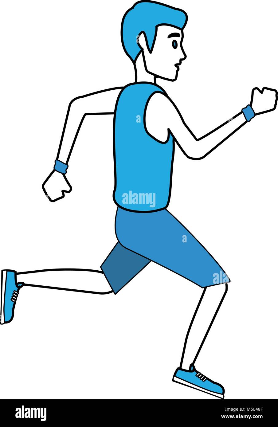 Fitness man running cartoon Stock Vector Image & Art - Alamy