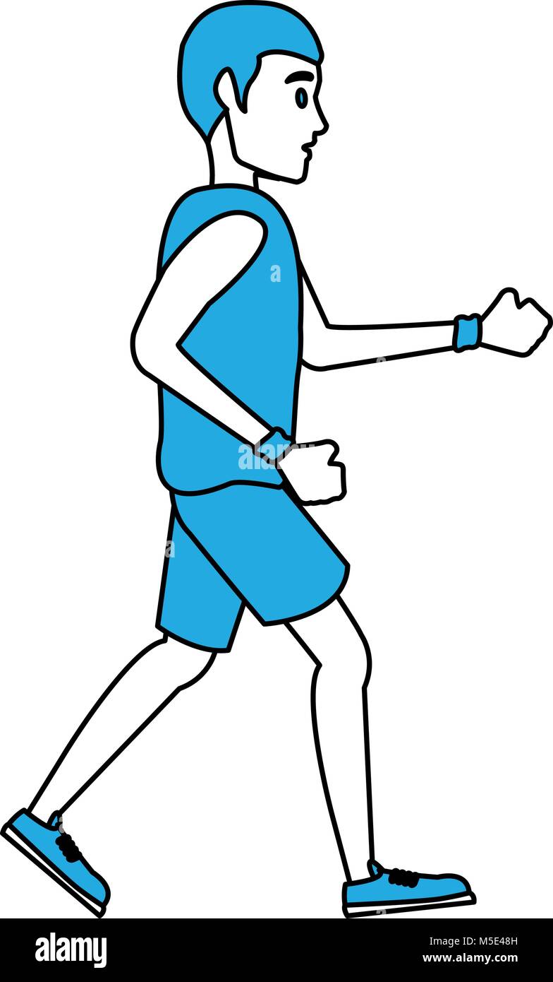 Fitness man running cartoon Stock Vector Image & Art - Alamy