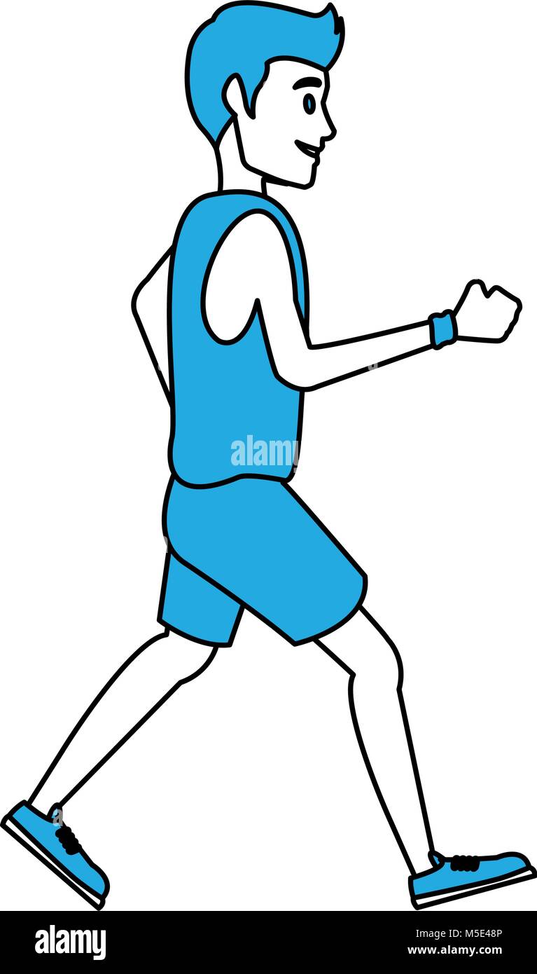 Fitness man running cartoon Stock Vector Image & Art - Alamy