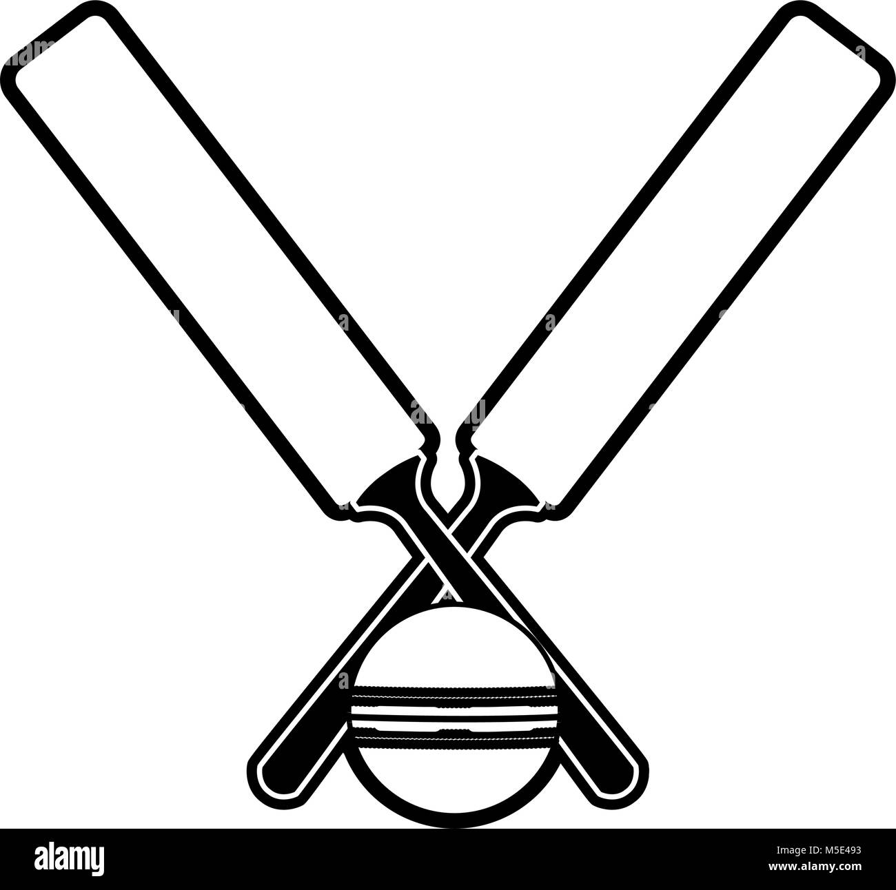 Cricket bat and ball isolated Black and White Stock Photos & Images - Alamy