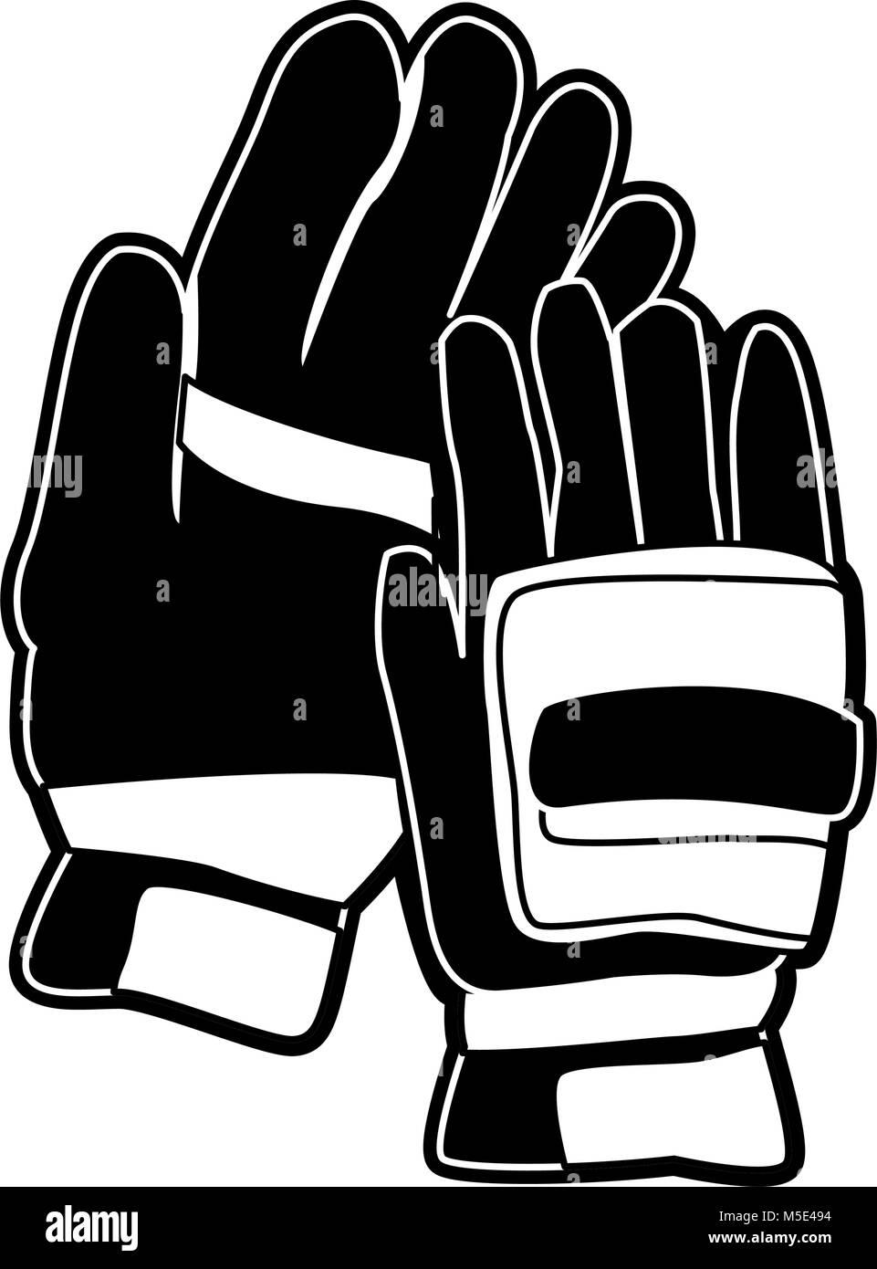 Cricket gloves equipment Stock Vector Image & Art - Alamy