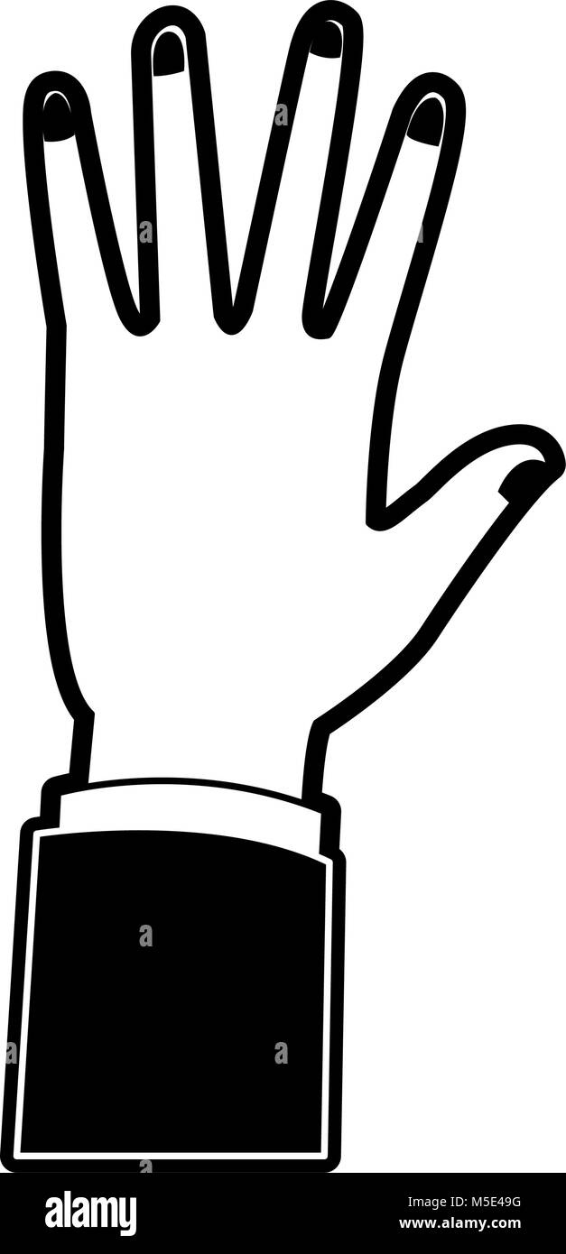 Hand up isolated Stock Vector Image & Art - Alamy
