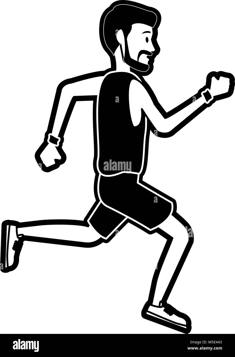 Fitness man running cartoon Stock Vector Image & Art - Alamy