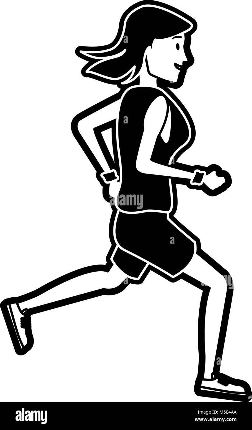 Fitness woman running Stock Vector Image & Art - Alamy