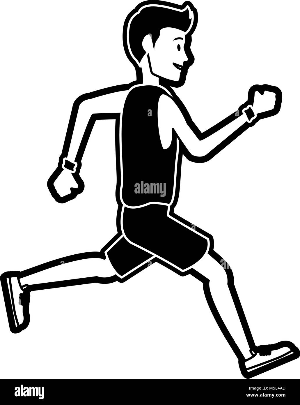 Fitness man running cartoon Stock Vector Image & Art - Alamy
