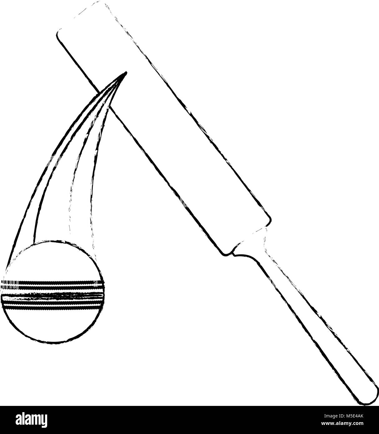 Cricket rackets and ball equipment Stock Vector Image & Art - Alamy