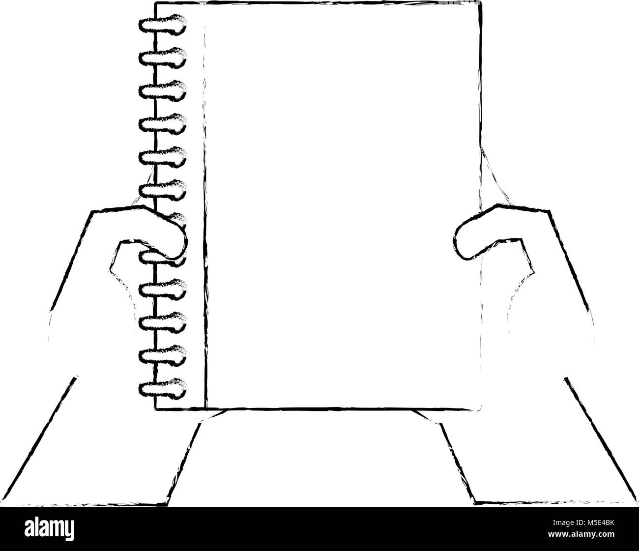 Hands with notebook Stock Vector Image & Art - Alamy