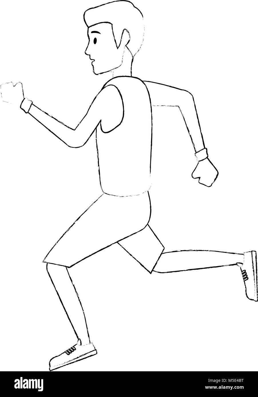 Fitness man running cartoon Stock Vector Image & Art - Alamy