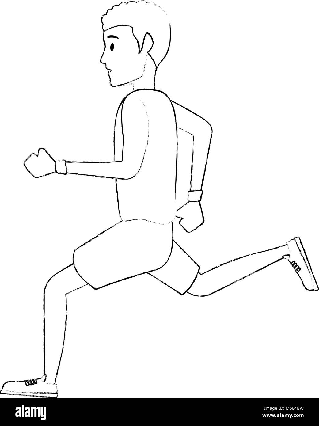 Fitness man running cartoon Stock Vector Image & Art - Alamy