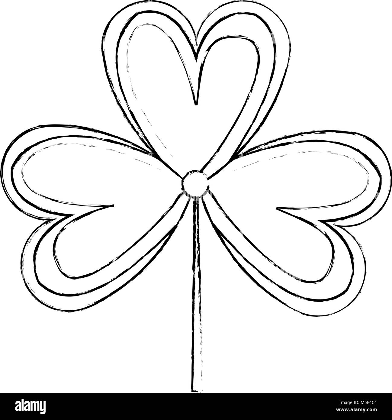 Shamrock symbol icon Black and White Stock Photos & Images - Alamy