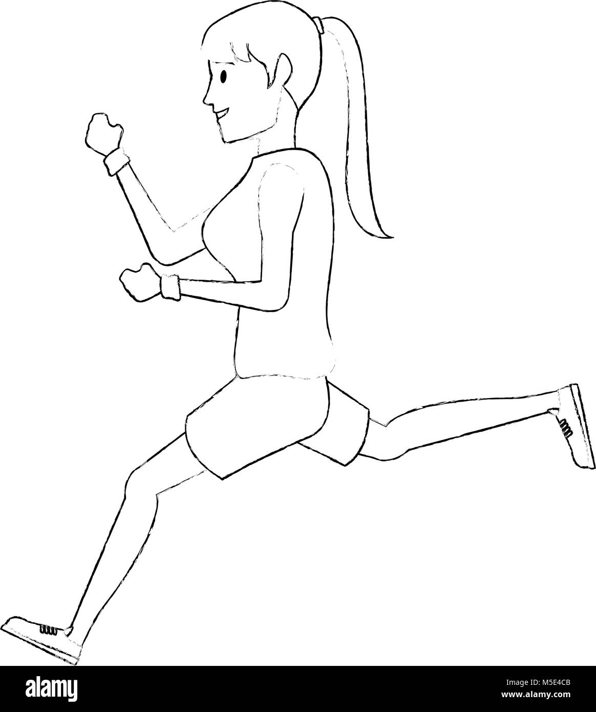 Fitness woman running Stock Vector Image & Art - Alamy