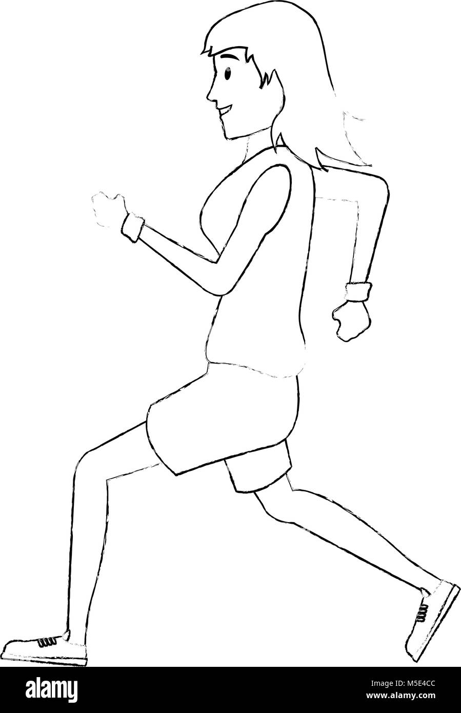 Fitness woman running Stock Vector Image & Art - Alamy