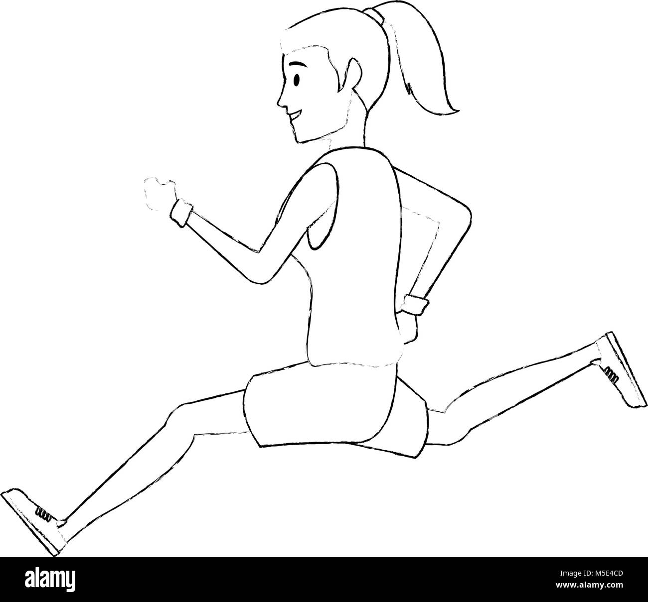 Fitness woman running Stock Vector Image & Art - Alamy