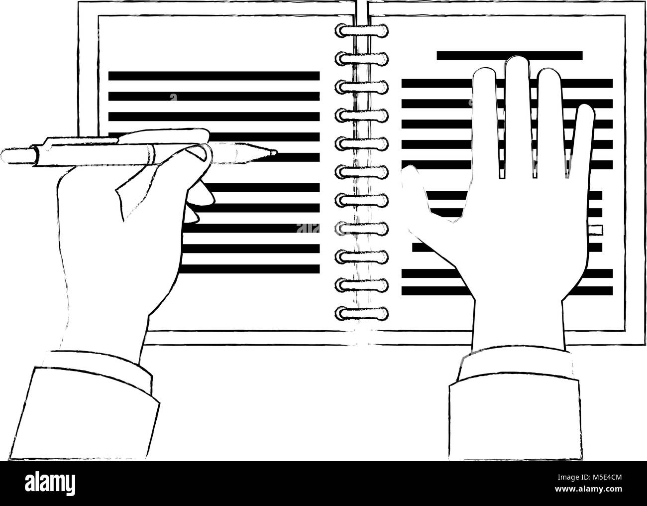 Hand writing on notebook Stock Vector Image & Art - Alamy