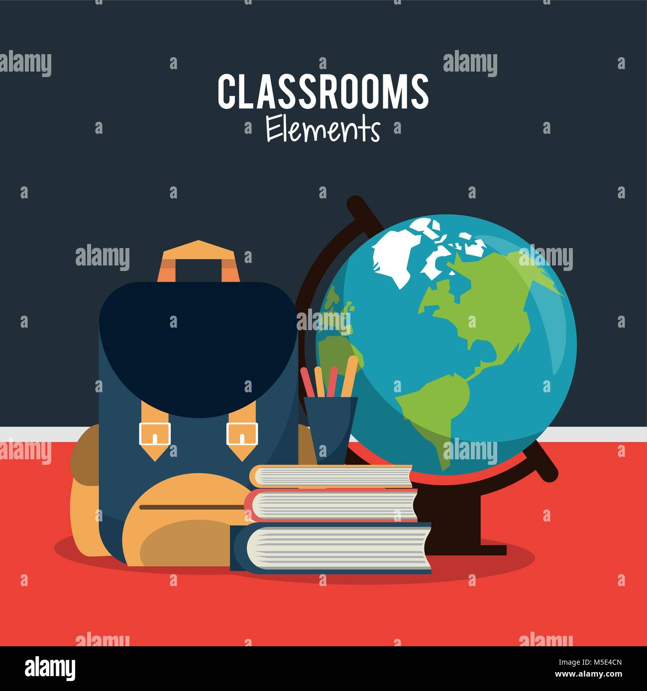 Classroom elements cartoon Stock Vector Image & Art - Alamy