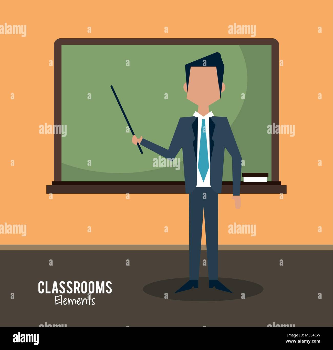 Teacher with stick Stock Vector Images - Alamy