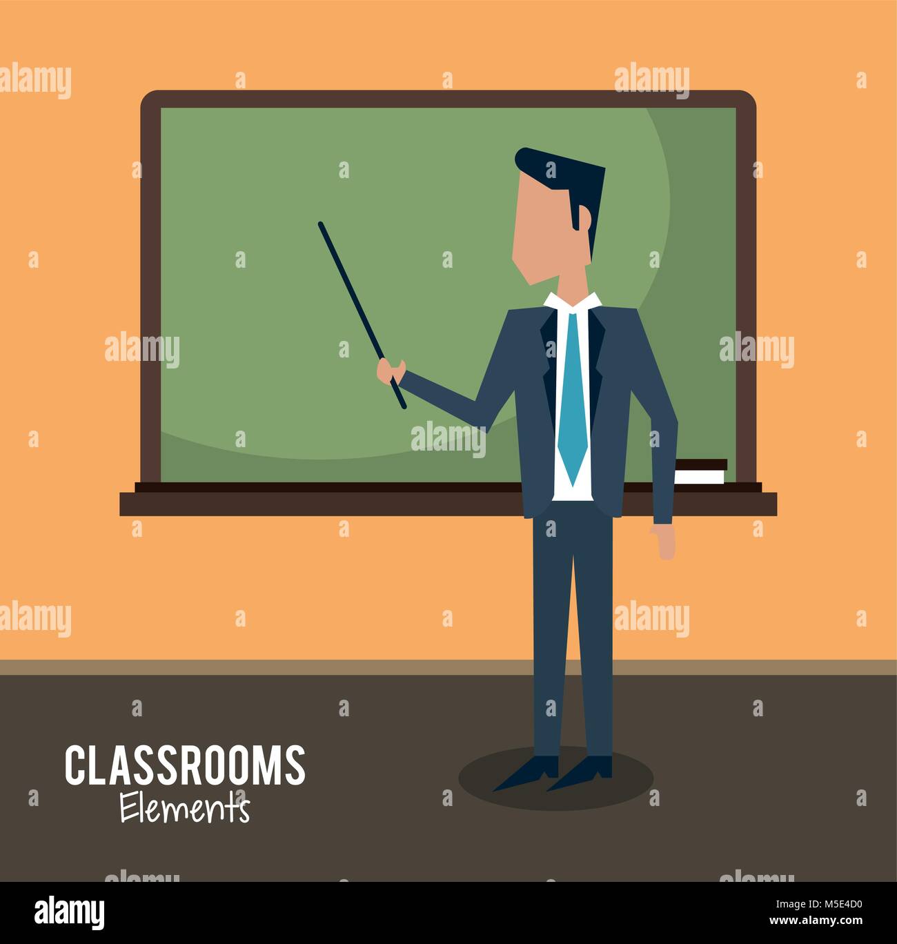 Teacher in classroom cartoon Stock Vector Image & Art - Alamy