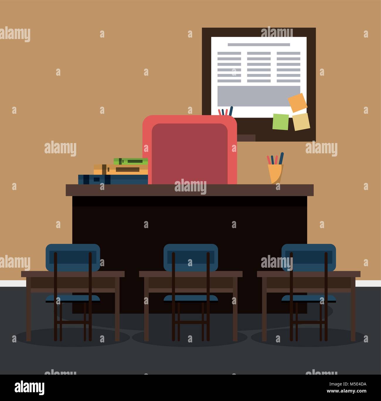 Classroom interior room Stock Vector Image & Art - Alamy