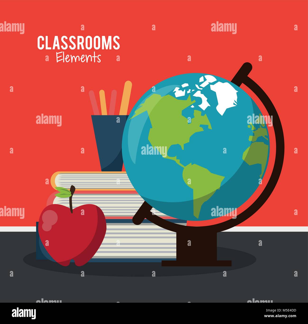 Classroom elements cartoon Stock Vector Image & Art - Alamy