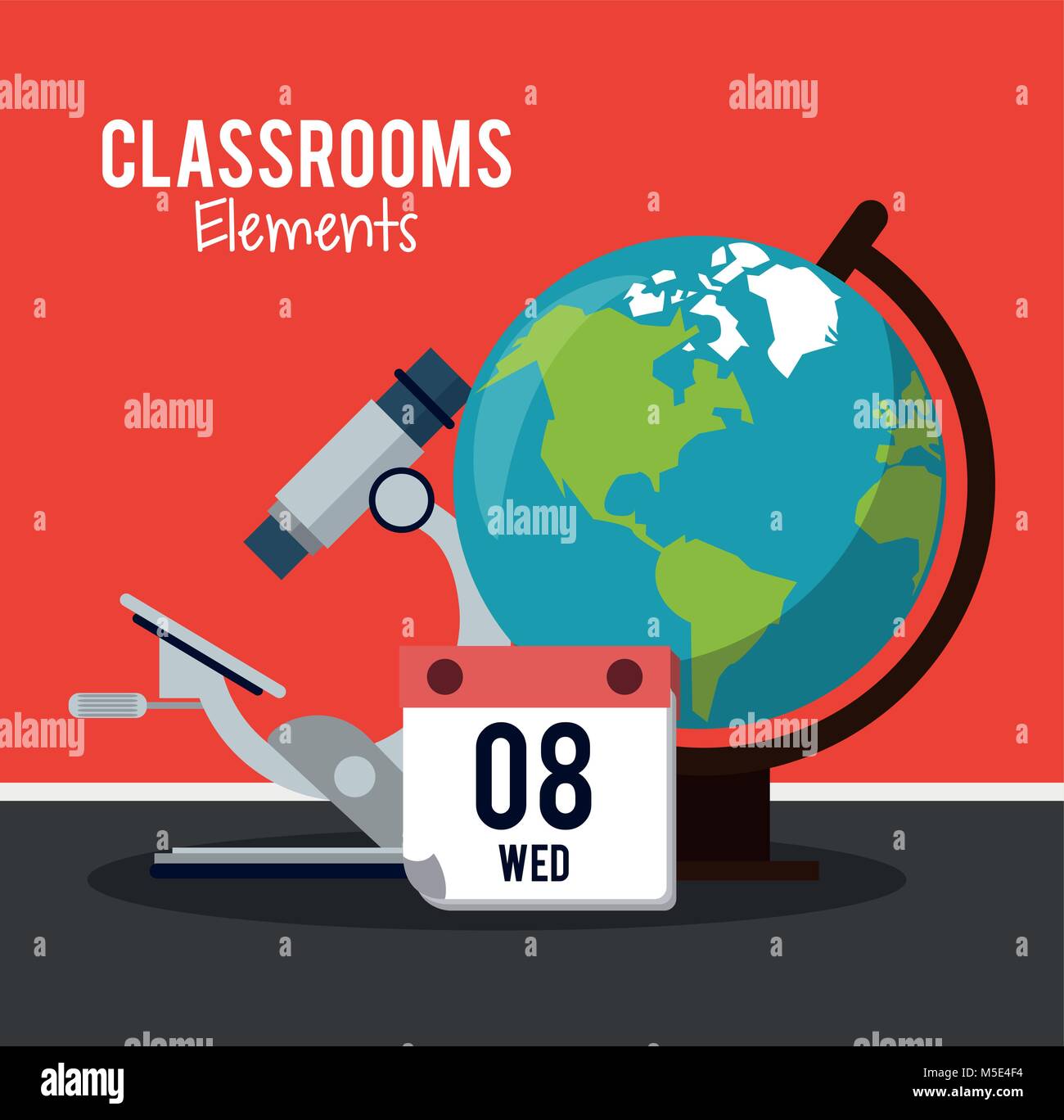 Classroom elements cartoon Stock Vector Image & Art - Alamy