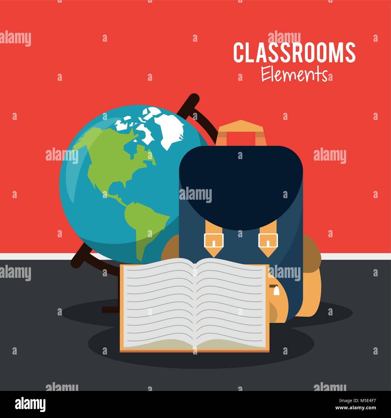 Classroom elements cartoon Stock Vector Image & Art - Alamy