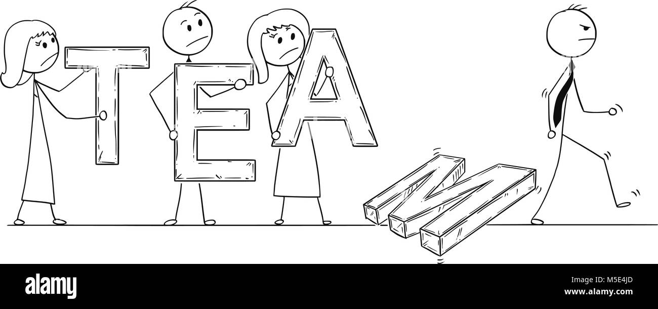 Cartoon of Business Team Breaking Down Stock Vector Image & Art - Alamy