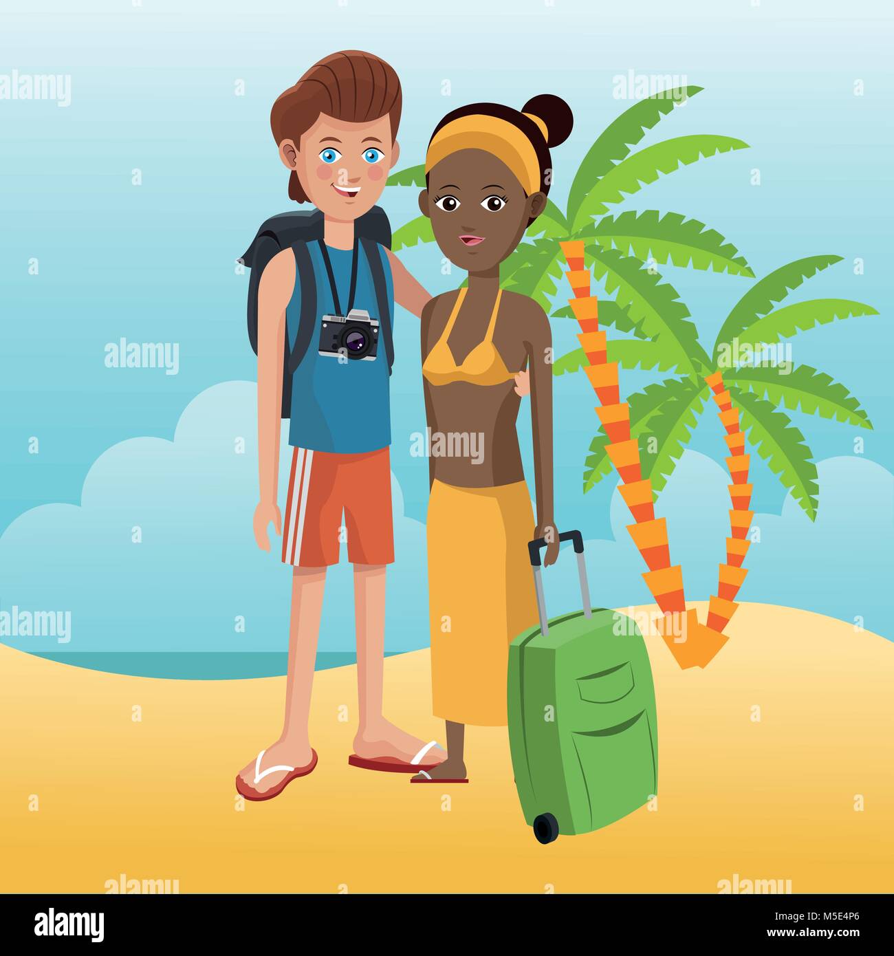 Tourist in the beach Stock Vector Image & Art - Alamy