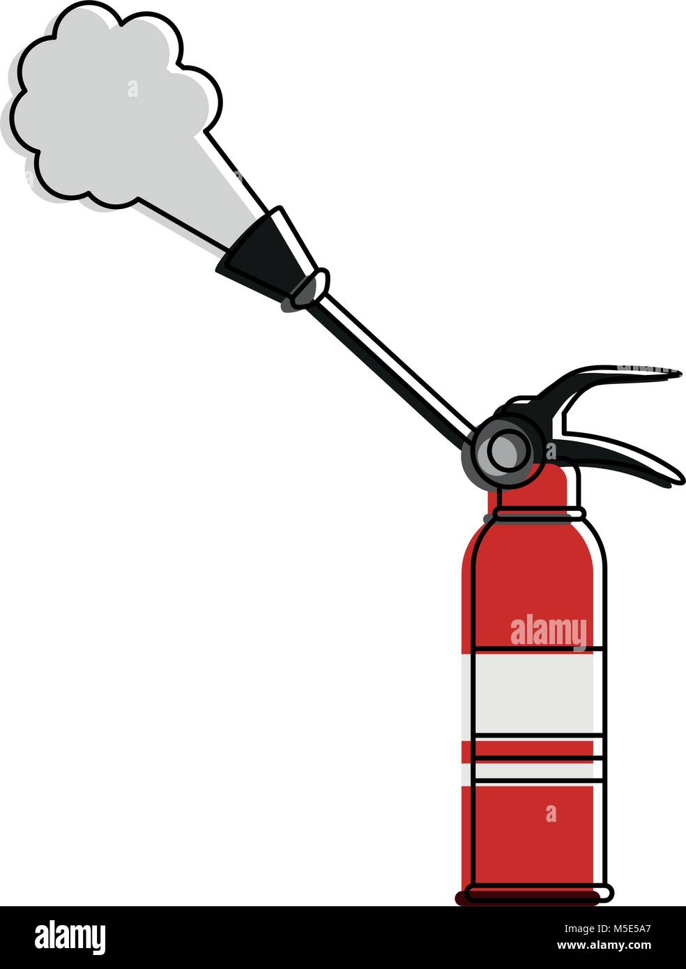 Fire Extinguisher Spraying Clipart
