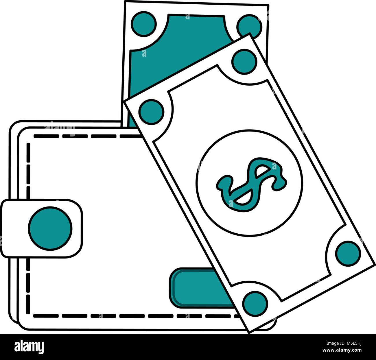 Money wallet isolated Stock Vector Image & Art - Alamy