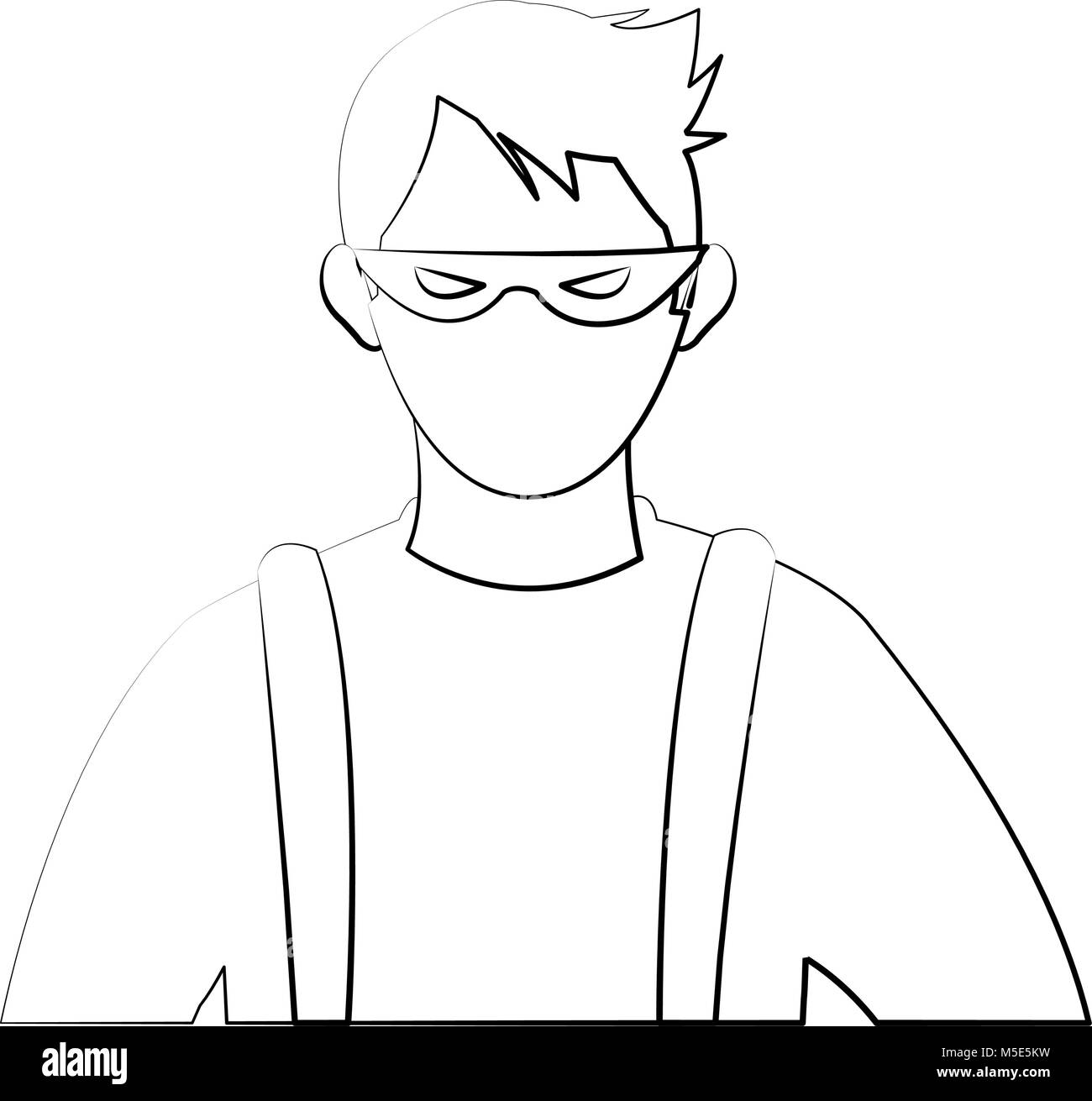 Bad man with mask Stock Vector Image & Art - Alamy