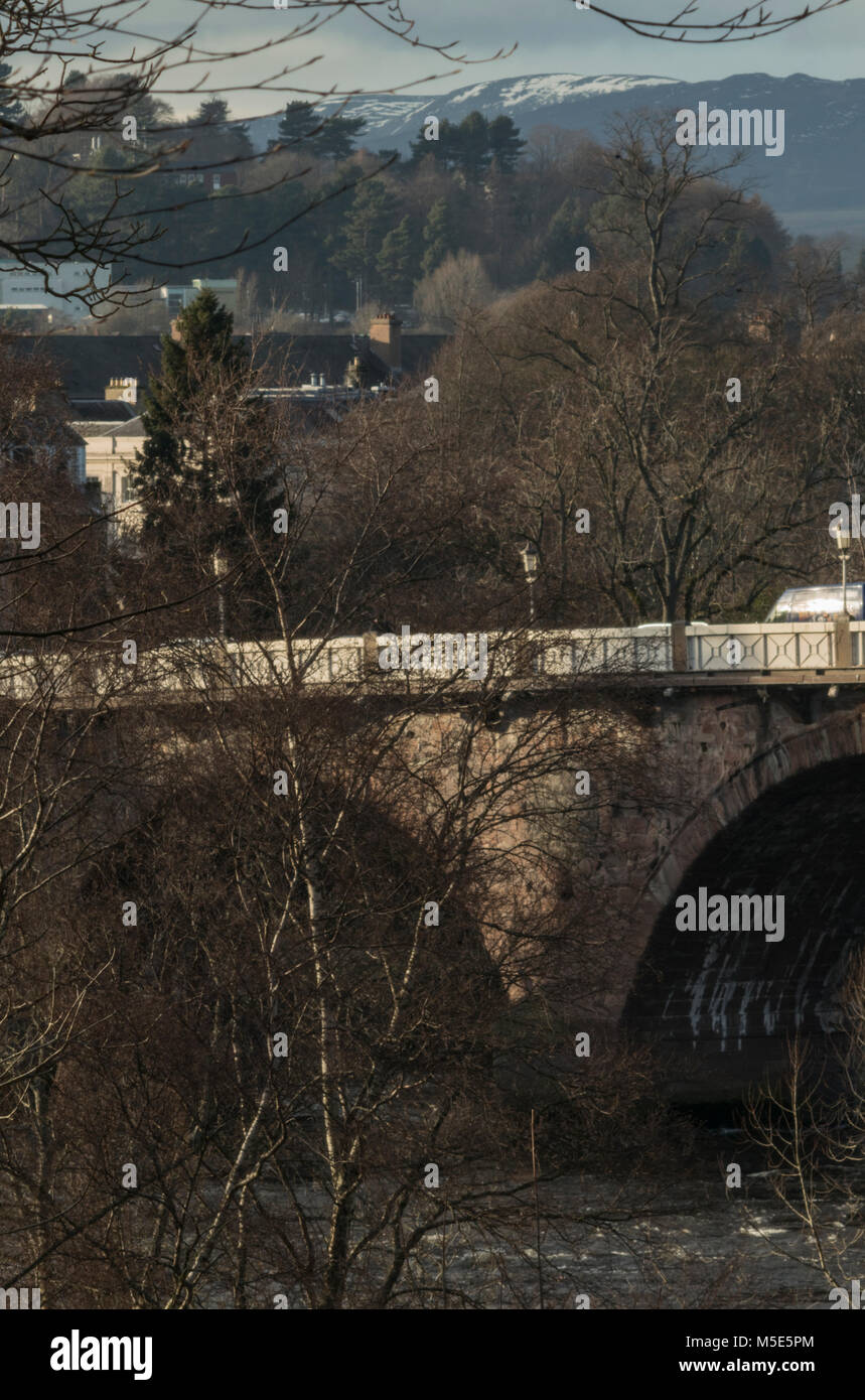 Perth city centre in winter sunshine, Scotland, UK Stock Photo - Alamy